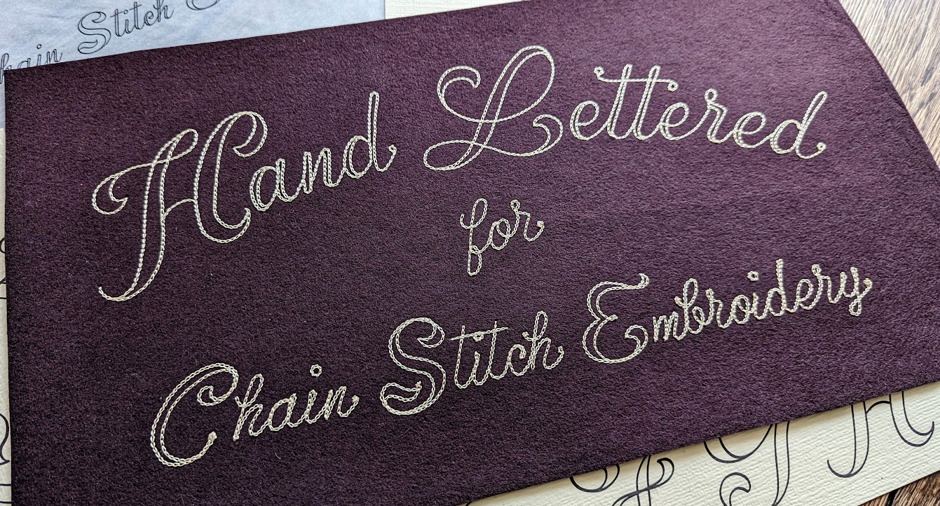 Ruth Script - Chain Stitch Embroidery (Font)